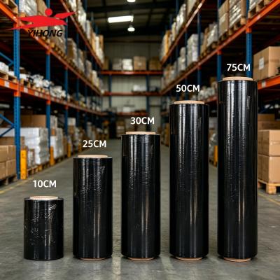 China YIHONG Black Self Adhesive Polythene Paper Roll 250 Micron Waterproof for Industrial Equipment Packaging Sealing Protection for sale