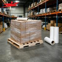 China 18 Inch 80 Gauge Clear LLDPE Stretch Wrap Film 1500 Feet for Industrial Pallet Logistics Export Packaging Wrapping YIHONG for sale
