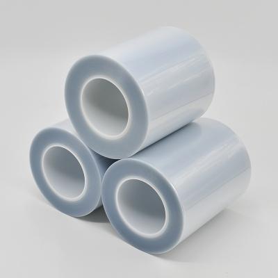 China YIHONG Milky White PE Net Grain Protective Film Medium Tack Anti Slip PE Film for Glass Panel for sale