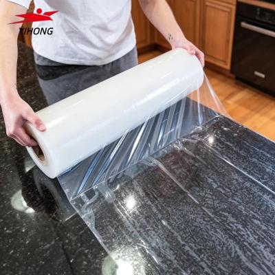 China YIHONG PE Stretch Film Casting Clear Adhesive Soft Moisture Proof Countertop & Marble Surface Protection for Chemical Use for sale