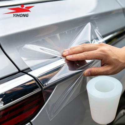 China Automotive Grade Transparent PE Protective Film YIHONG Self Adhesive Anti Scratch Dustproof Temporary Cover Film for Car Surface for sale