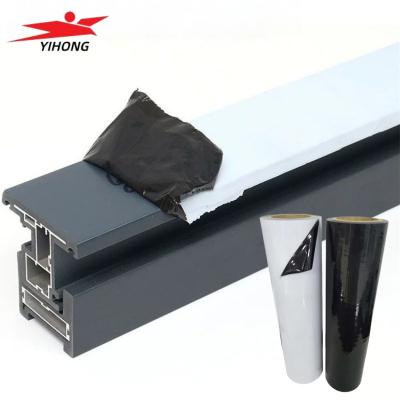 China YIHONG Custom No Glue Residual Plastic Film Adhesion PE Window Protection Tape for Aluminium Profiles Windows Doors for sale