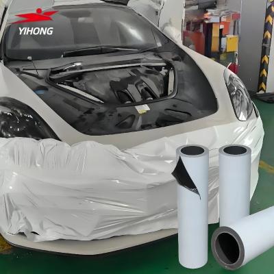 China YIHONG 50cm Wide Protective PE Film for Automobile Maintenance Soft and Blow Molded Black and White Special Color for sale