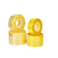 China High Viscosity 50UM Thickness Single Sided Acrylic Glue Light Yellow/Transparent BOPP Packing Tape for Carton Sealing Automated for sale