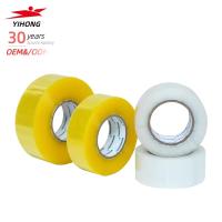 China YIHONG Bopp Single Sided Yellow High-Stick Transparent Acrylic Adhesive Sealing Tape Industrial Use Factory Direct Supply for sale