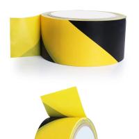 China YIHONG Yellow Black Hazard Warning Tape Wear Resistant Anti Slip PVC Floor Marking Safety Tape for sale