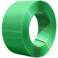 China YIHONG PET Hot Melt Plastic Strapping Belt for Manual Packing High Strength Green Color Roll Packaging Wholesale for sale