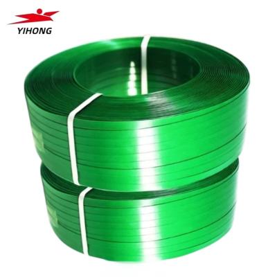 China YIHONG Green PET Polyethylene Terephthalate Strapping Plastic Packing Belt Pet Band for sale