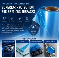 China Custom PVC Electrostatic Surface Protection Film with High Transparency No Glue Residue and Customizable Width for Metal Glass & Automotive Parts for sale