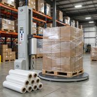 China 23 Micron LLDPE Stretch Wrap Film Transparent Pallet Packing Film Jumbo Roll for Warehouse Packaging for sale