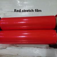 China Custom Red LLDPE Machine Stretch Film for Pallet Wrapping Warehouse and Logistics Packaging for sale