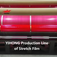 China Custom Red LLDPE Machine Stretch Film for Pallet Wrapping Warehouse and Logistics Packaging for sale