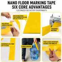China Backing Material PVC PVC Floor Tape Strong Temperature Resistance Minus 20 Celsius To 80 Celsius Perfect For Warehouse for sale