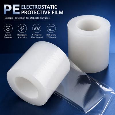 China YIHONG Manufacturing PE Electrostatic Surface Protection Film Low-Tack Protective Film for Metal Sheets Glass & Car Headlights for sale