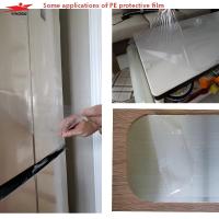 China PE Self Adhesive Soft Glossy Car Carpet Protection Film Temporary Floor Protection Film Roll 300m High Tack No Residue OEM for sale