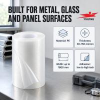 China 0.023mm 0.15mm Thickness Pre-cut PE Surface Protective Film for Glass Smooth Surface for sale