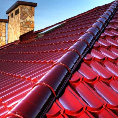 China Customized RAL Color Corrugated Steel Metal Zinc Tile Roof Sheet for Building Roofing for sale