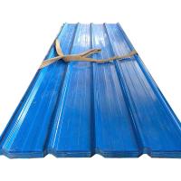 China Welding Galvanized 28b Gauge Metal Aluzinc Blue Ppgi Corrugated Plastic Roofing Sheet 20 Black Foot for sale