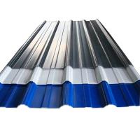 China DX51D Grade Aluzinc Waterproof Corrugated Solar Fiber Cement Roofing Sheet 20 Black Foot for sale