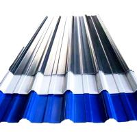 China DX51D Grade Aluzinc Waterproof Corrugated Solar Fiber Cement Roofing Sheet 20 Black Foot for sale