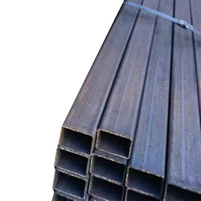 China Welding Processing Service Q235 Q345 6m 12m Black Square Pipe Rectangular Tube Galvanized Square Tube U-Bar for sale