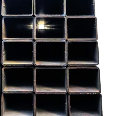 China Hot Rolled ASTM A500 1*1inches*1.8mm Black Hollow Section Galvanized Steel U-Bar for Building for sale