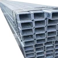 China Channel Steel Standard Sizes Galvanized Square Steel Tube 2 3/4x2 3/4 3.5 x 3.5 Inch for sale