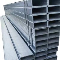 China 12M Length Measurement Galvanized Square Tube with Finely Processed Steel Channels for sale