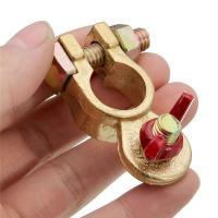 China Cooper Battery Accessories Brass Battery Terminal Clips Positive And Negative Gender for sale