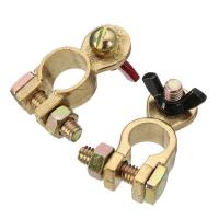 China Cooper Battery Accessories Brass Battery Terminal Clips Positive And Negative Gender for sale