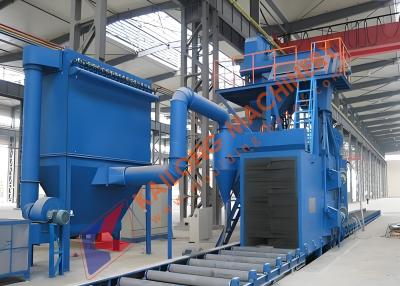 China Roller Conveyor Through-Type Shot Blasting Machine Combining Abrasive Recovery System And Dust Collectors For Clean And Operation for sale