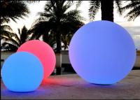 China 80cm LED Ball Lights Waterproof , PE Plastic Park Floating Pool Ball Lights for sale