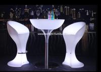 China Customized Pure White LED Light Furniture , Cordless Glowing Outdoor Furniture for sale