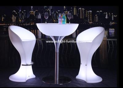 China Customized Pure White LED Light Furniture , Cordless Glowing Outdoor Furniture for sale