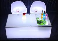 China Mobile KTV Decoration LED Light Furniture Colors Changeable With Glass Top for sale