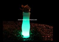 China Outdoor Waterproof Led Glowing Flower Pots , Illuminated Garden Planters for sale