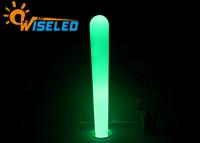 China Polyethylene Material Stick Shaped Outdoor RGB Floor Lamp with Standing Base for sale