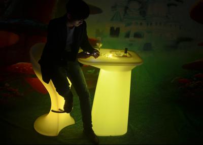 China Parties Led Cocktail Table 75 * 60 * 100cm 16 Colors With Bottle Holder for sale