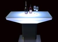 China Polyethylene Hookah Night Light Up Furniture Club Table With Colorful LED Light for sale