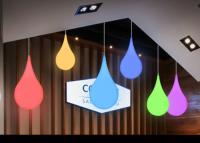 China Hanging Water Drop Shaped Deco Lighting Room / Shop Use Funny Colorful Design for sale