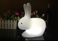 China Cute Bunny Shaped LED Night Light , White Rabbit Lamp 16 Colors Changing for sale
