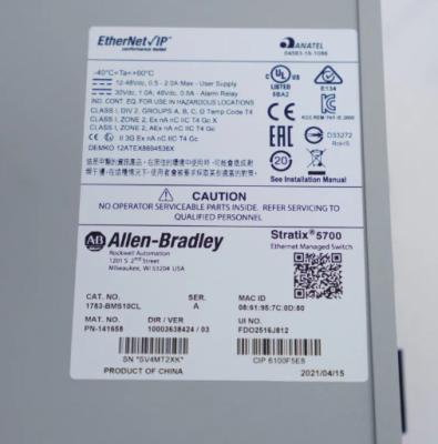 China 1783-BMS10CL Stratix 5700 Managed EtherNet Switch Module in stock for sale