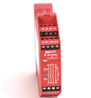 China Guardmaster MSR127TP Safety Relay 440R-N23130 24V DC Automatic/Manual Reset Red for sale