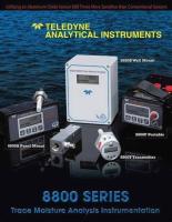 China Teledyne 8800P Portable Trace Moisture Analyzer with -100°C to +20°C Dew Point Range and Battery Operation for sale