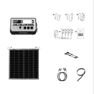 China 2048Wh LiFePO4 Portable Power Station with 800W Flexible Solar Panel for Balcony Garden for sale