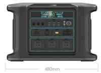 China Bidirectional AC Portable Power Station 2160Wh LiFePO4 Battery 2200W 15 Outputs for sale