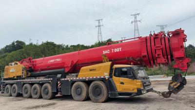 China 2022 Sany SAC6500T Crane with 163 Tons Counterweight 90m Main Boom 63m Jib and 2.5X2.5 Road Base Plate for sale