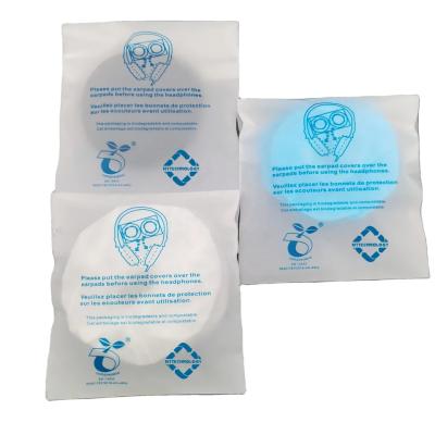 China 50pc White Disposable Headphone Ear Coverss Lightweight Eco Friendly Protection From Dirt And Dust for sale