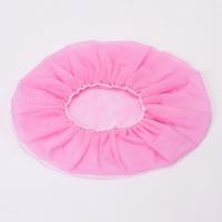 China Pink ISO Disposable Peaked Caps fabric CE Disposable Snood Cap For Worker for sale