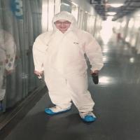 China Disposable Microporous SMS PP White Protective Coveralls  Type 5 / 6 for sale